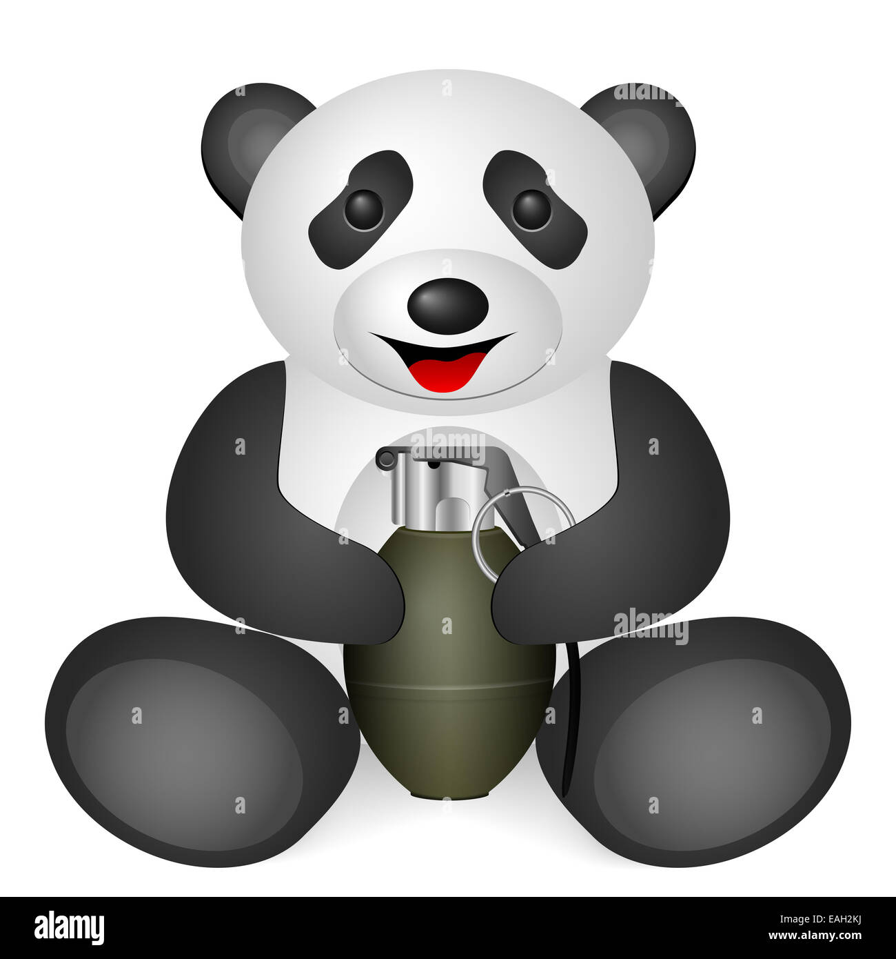 Panda grenade on a white background Stock Photo - Alamy