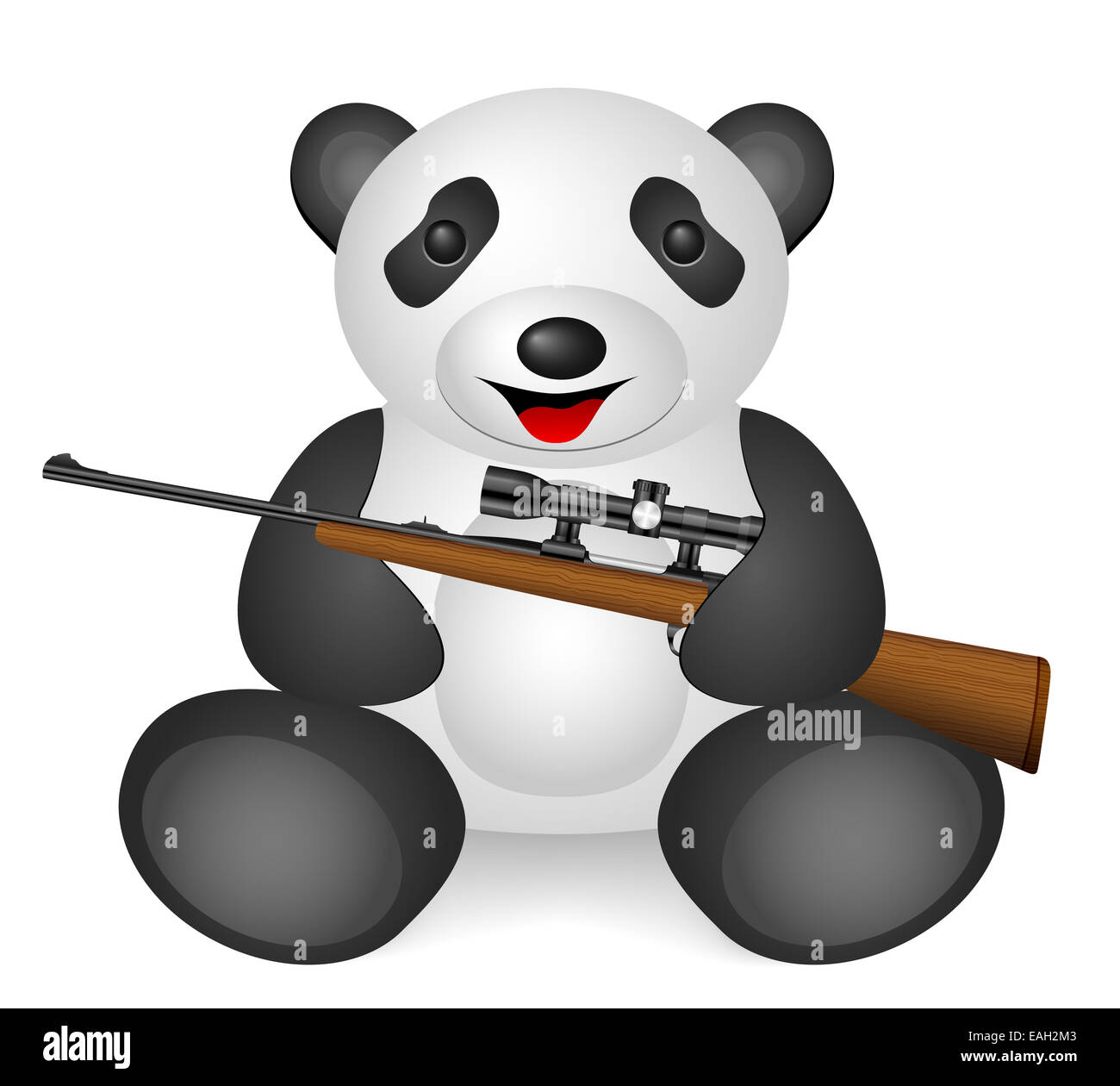 Panda rifle sight on a white background Stock Photo - Alamy
