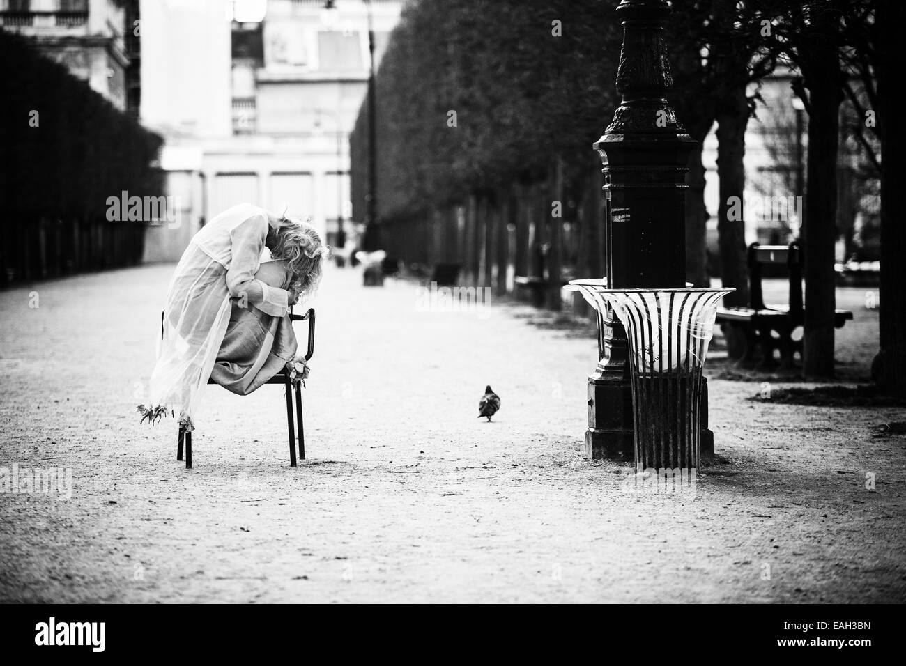 Hunched woman Black and White Stock Photos & Images - Alamy