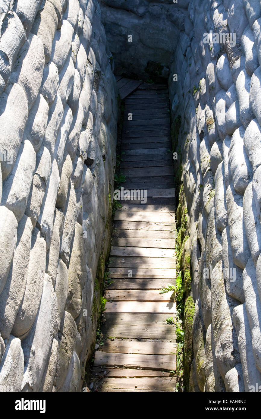 Yorkshire Trench & Dugouts in Ypres Stock Photo - Alamy