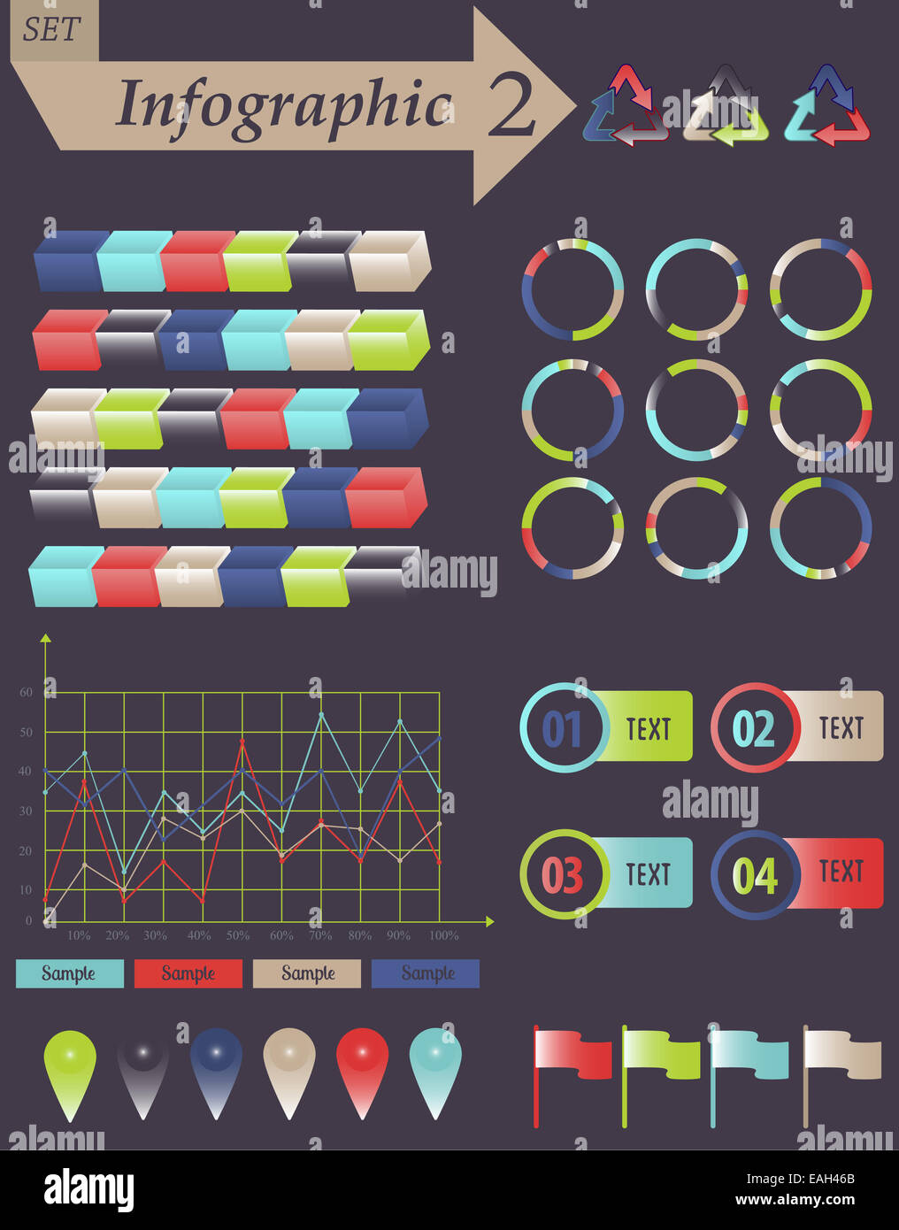 Infographics Elements Set For Business - vector Stock Photo - Alamy
