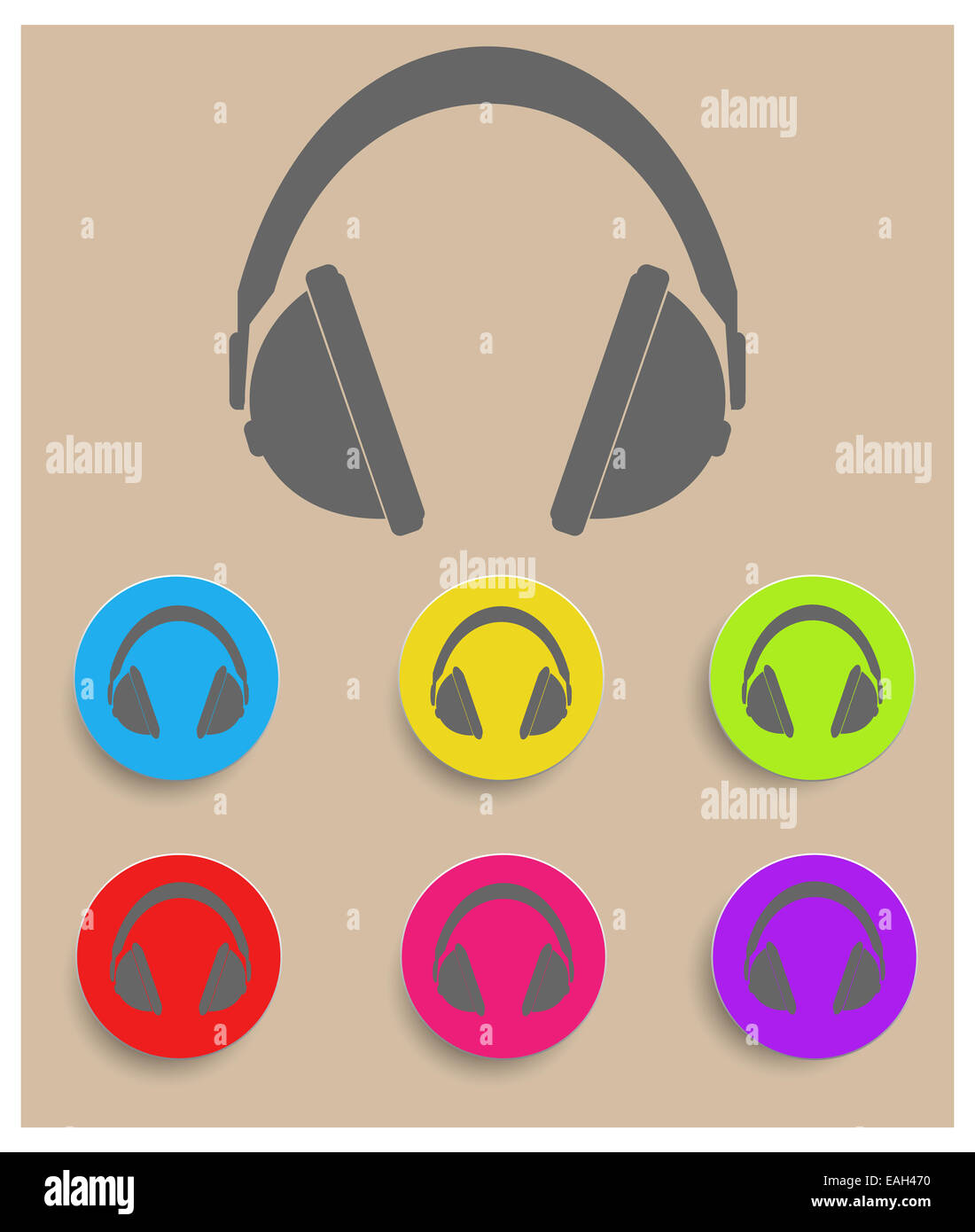 Headphones sound icon hi-res stock photography and images - Alamy