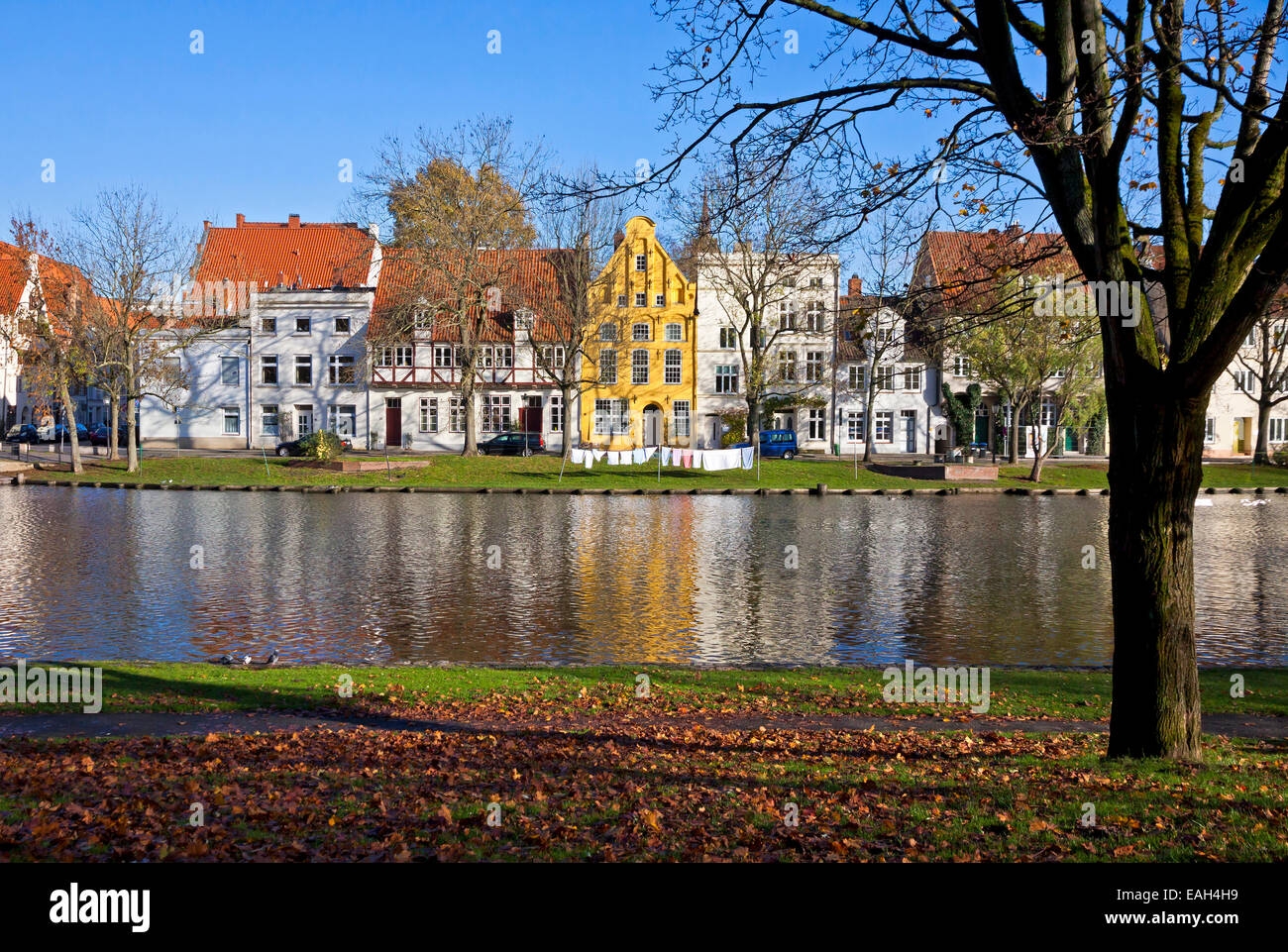 Skyline of the medieval city of Lubeck, Germany Stock Photo - Alamy