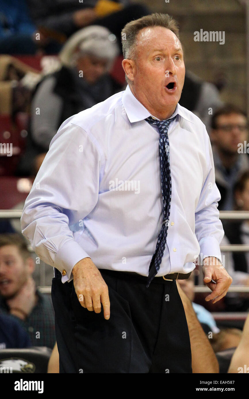 November 14, 2014: New Hampshire Wildcats head coach Bill Herrion ...