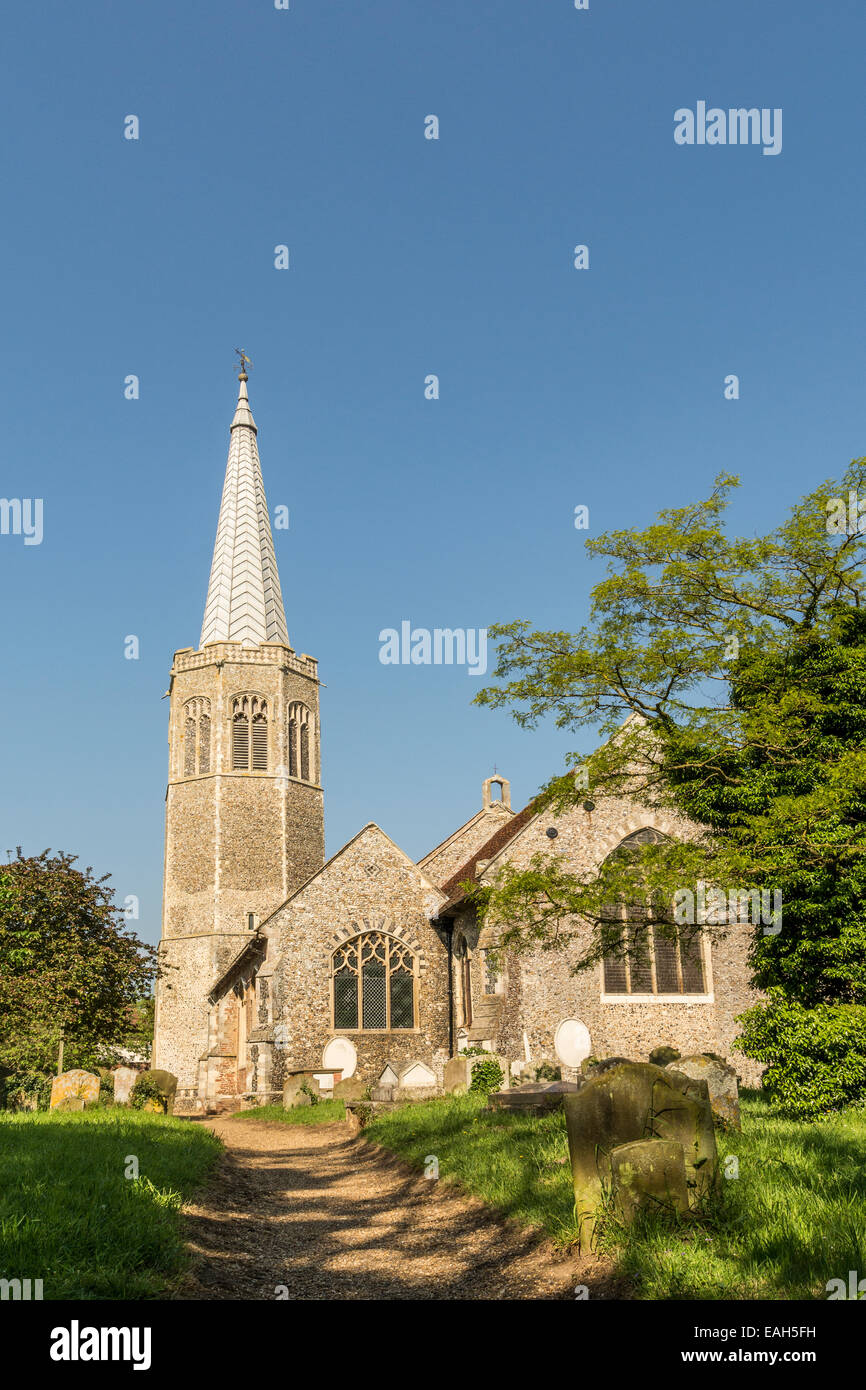 All Saints Church in the picturesque village of Wickham Market, Suffolk ...