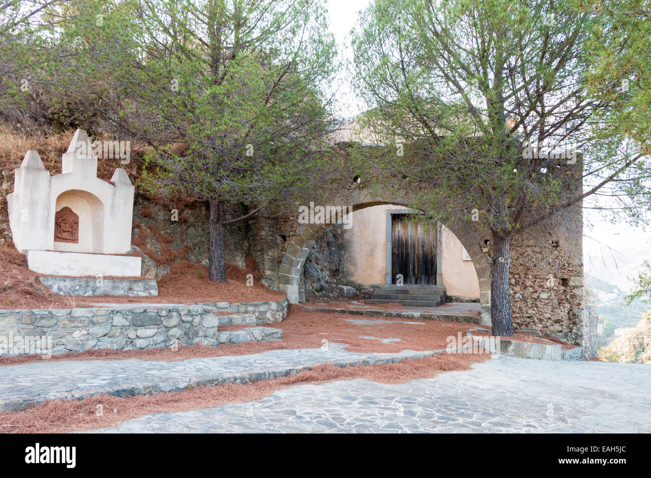 Very Old Church on hill in sicilian village Stock Photo - Alamy