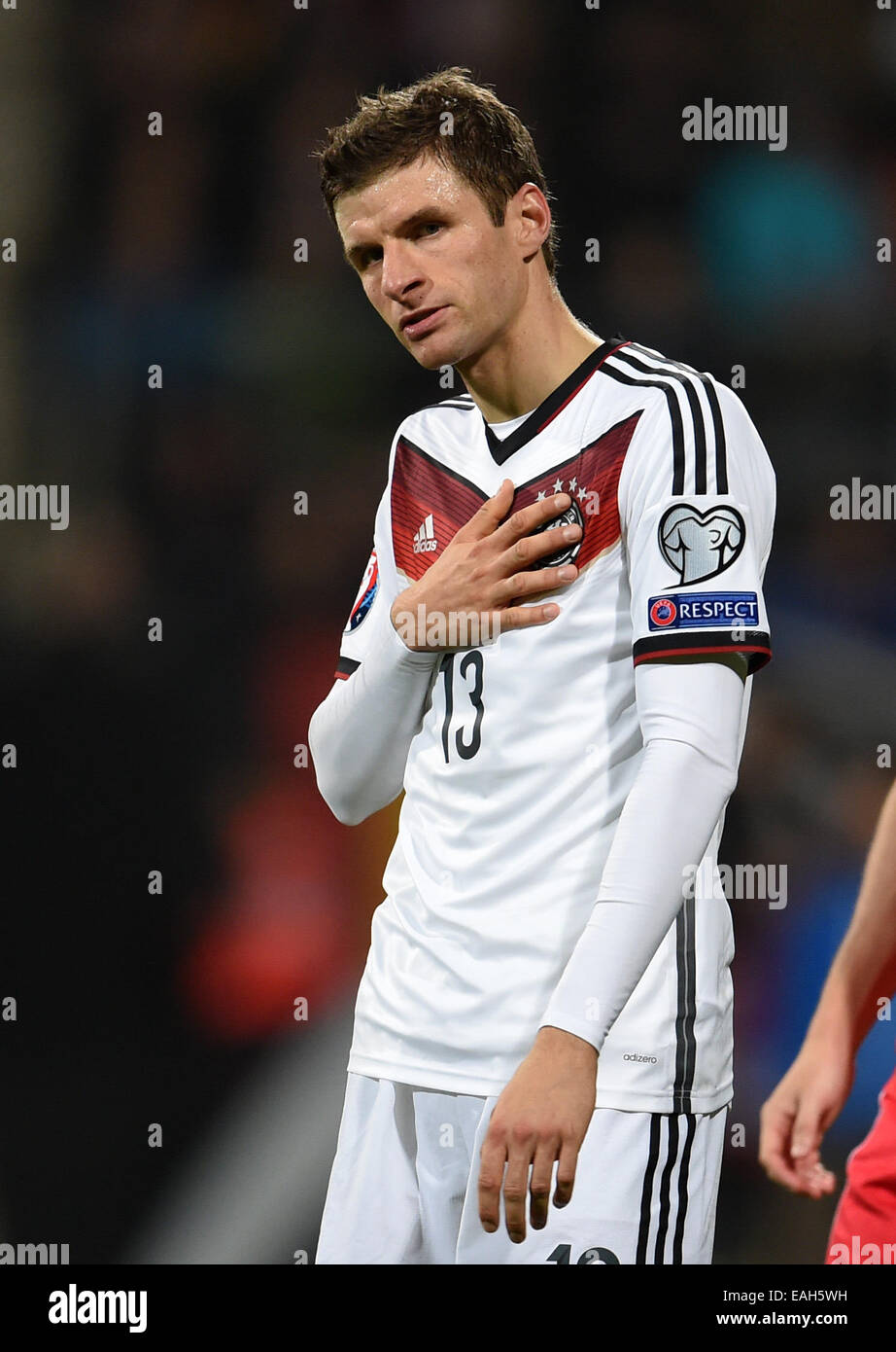 Germany's Thomas Mueller during the European Cup qualification match ...