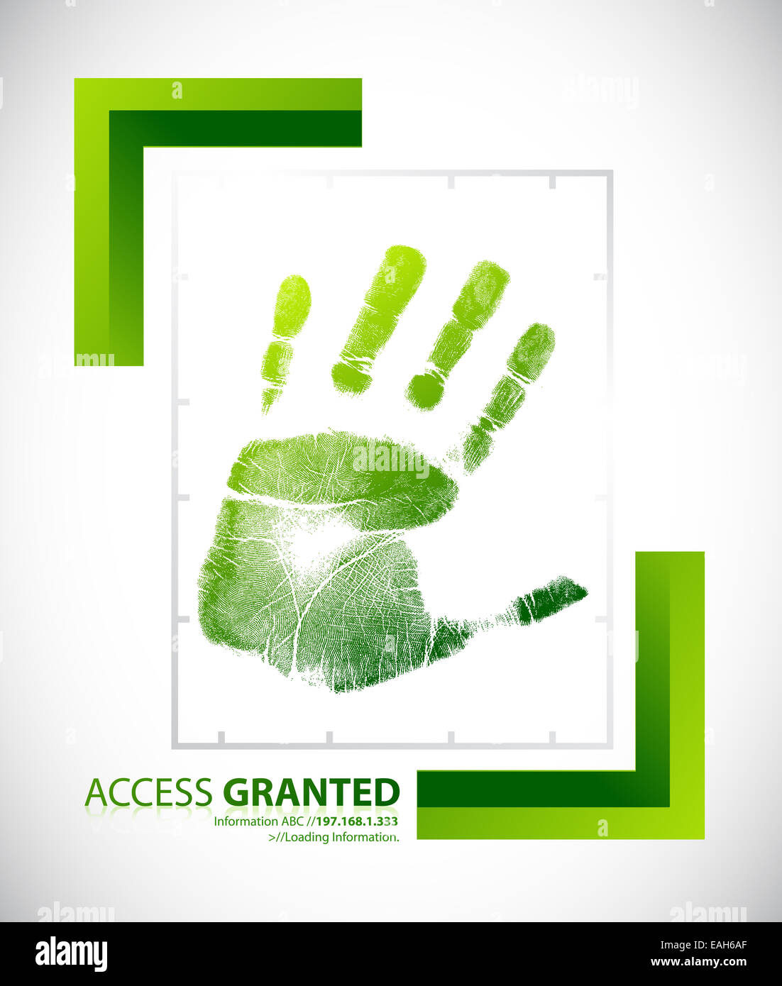 Biometric palm scanning screen with access granted Stock Photo - Alamy Biometric palm scanning screen with access granted Stock Photo - Alamy
