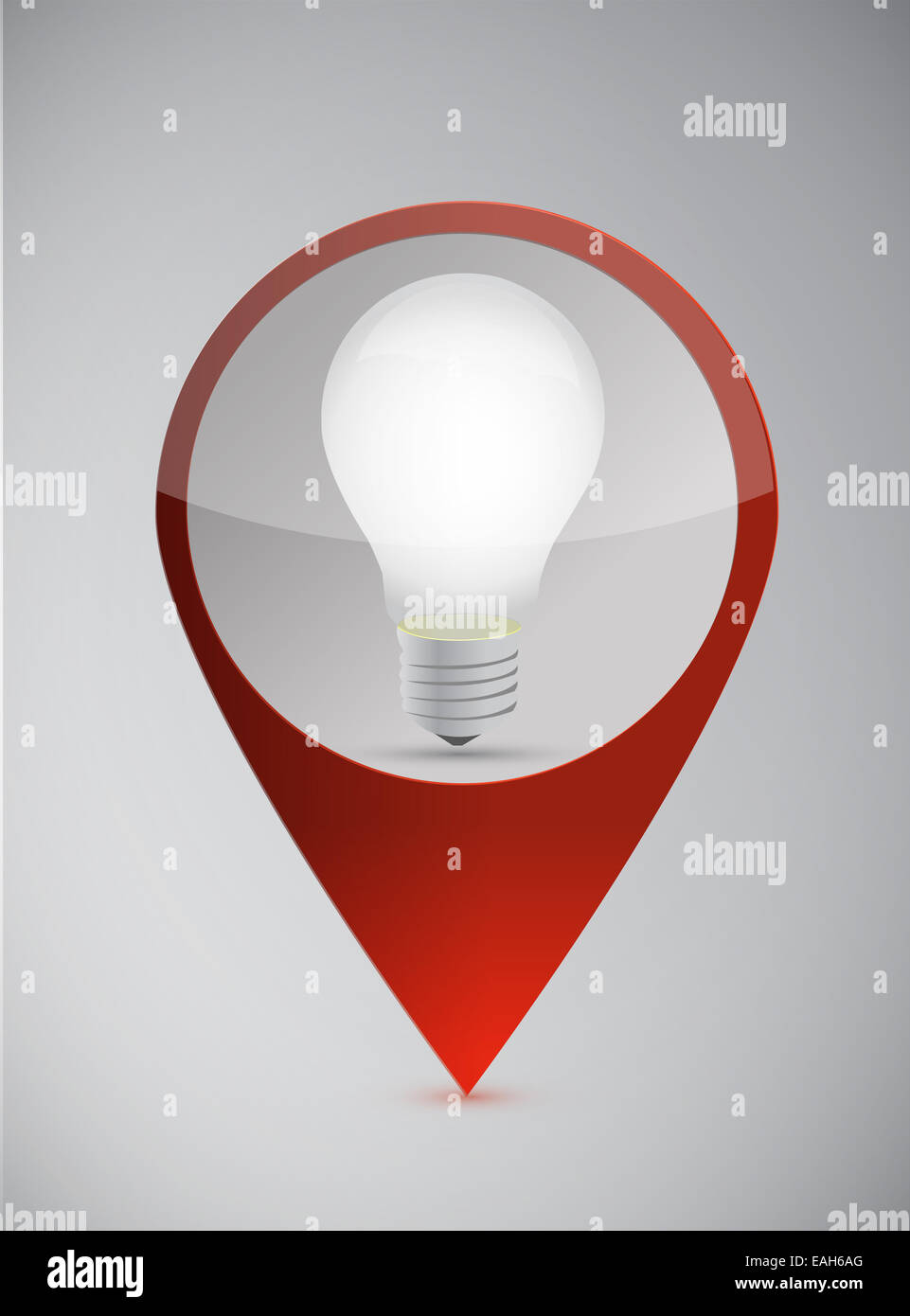 light bulb pointer illustration design over a white background Stock ...