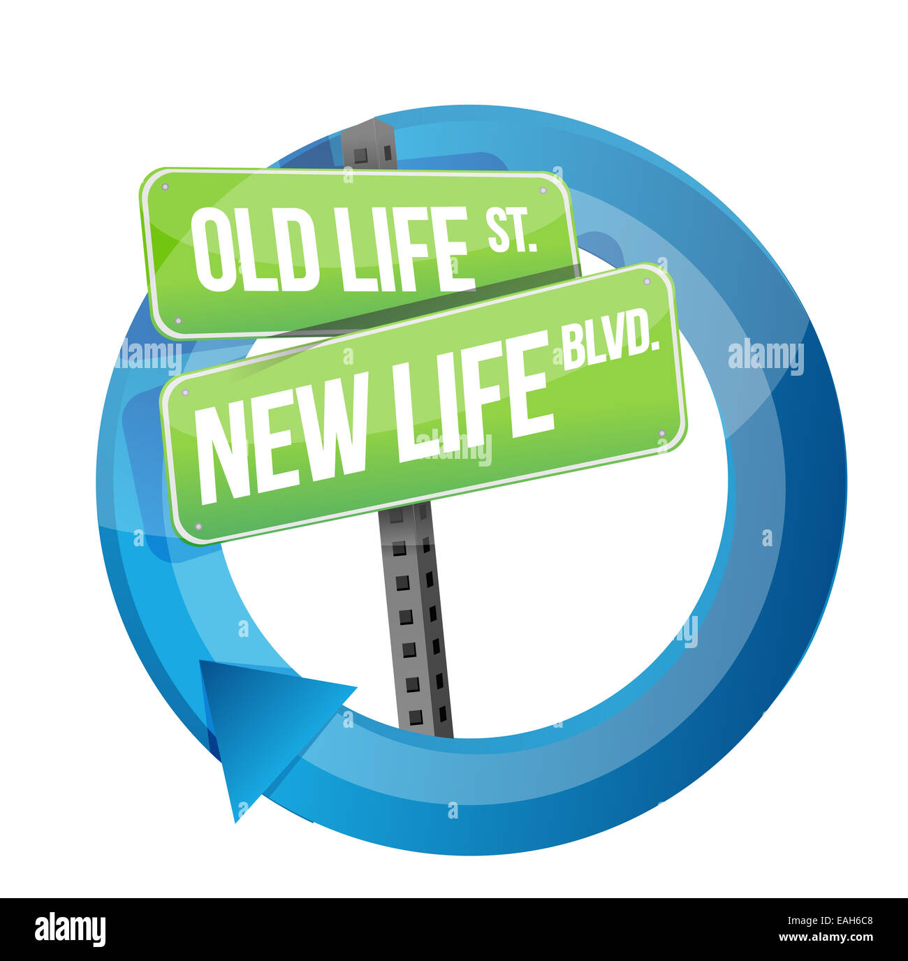 Old life versus new life road sign cycle Stock Photo - Alamy Old life versus new life road sign cycle Stock Photo - Alamy