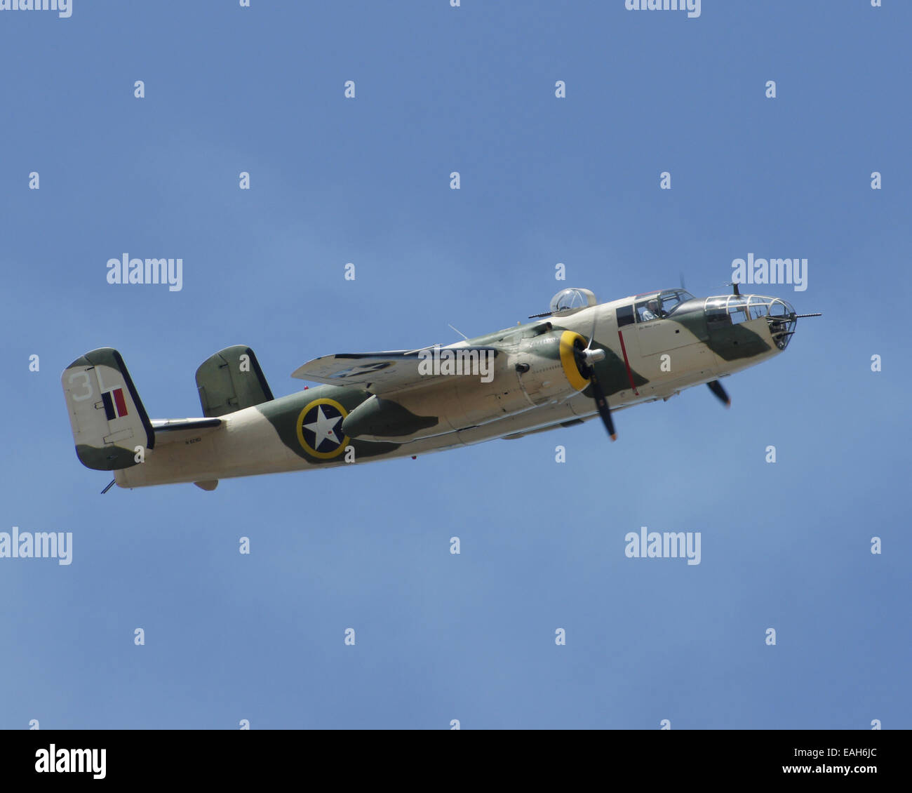 B-25 Mitchell WWII Airplane Flying at Florida Air Show Stock Photo - Alamy