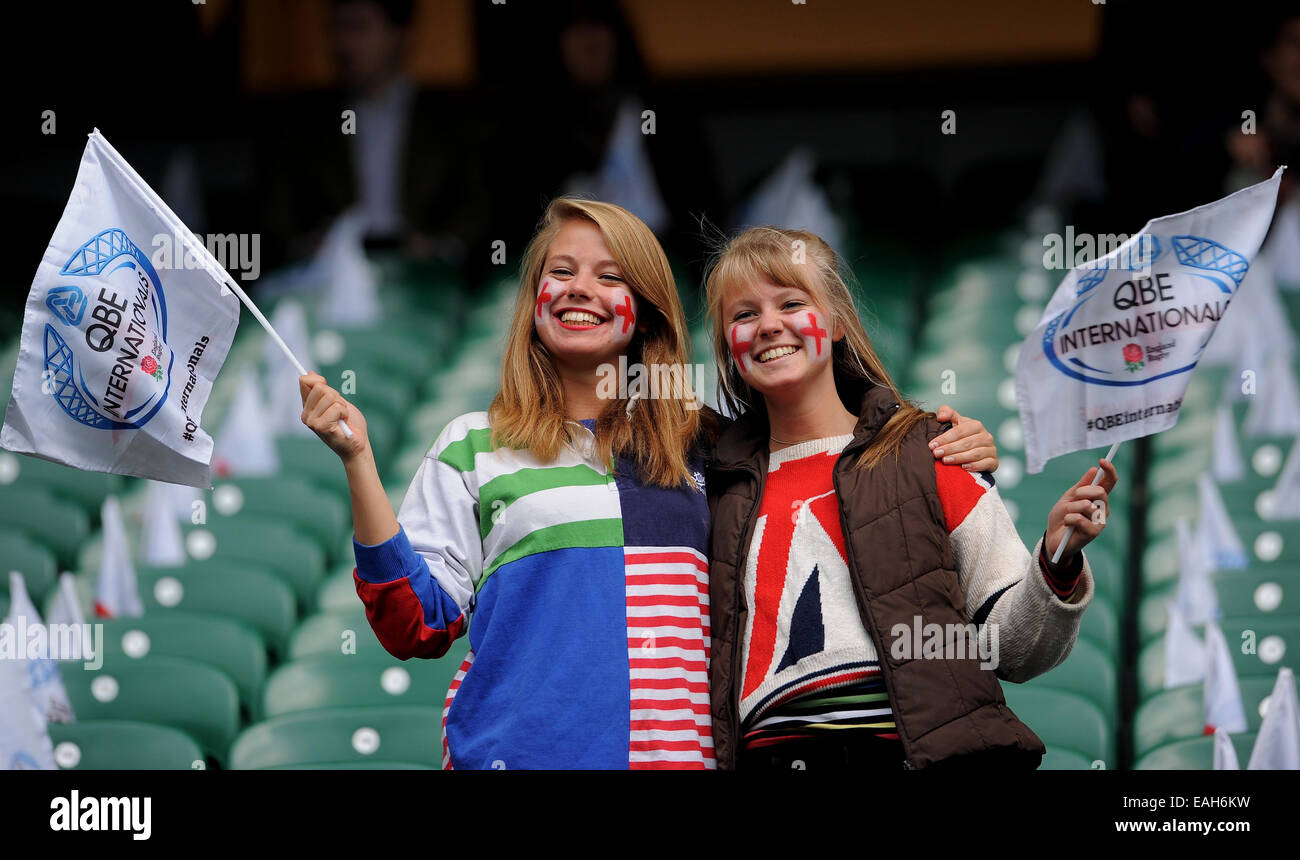 ENGLAND FANS WITH FACE PAINT & ENGLAND V SOUTH AFRICA TWICKENHAM LONDON ...