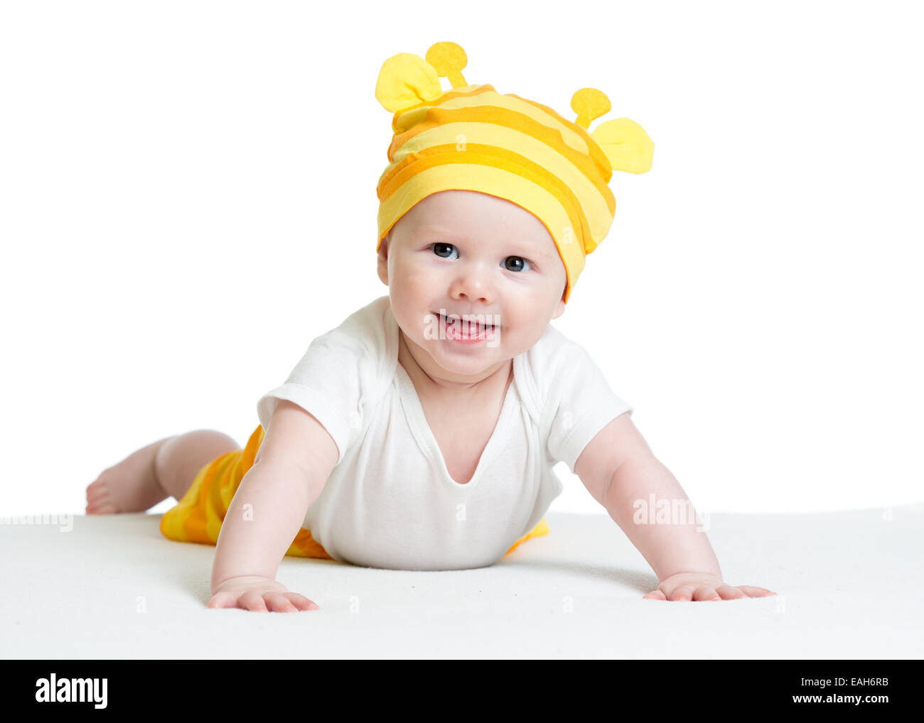 smiling baby boy weared funny hat Stock Photo - Alamy