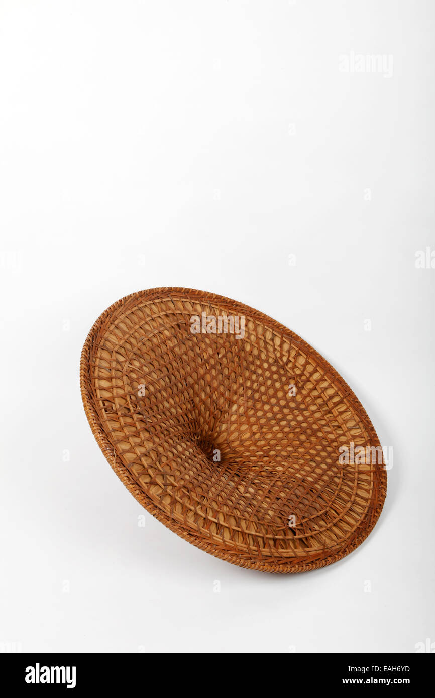 Traditional Chinese coolie hat made from reed Stock Photo - Alamy