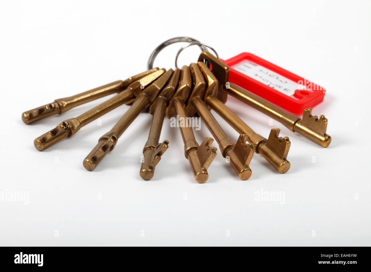 bunch of five lever mortice keys Stock Photo - Alamy