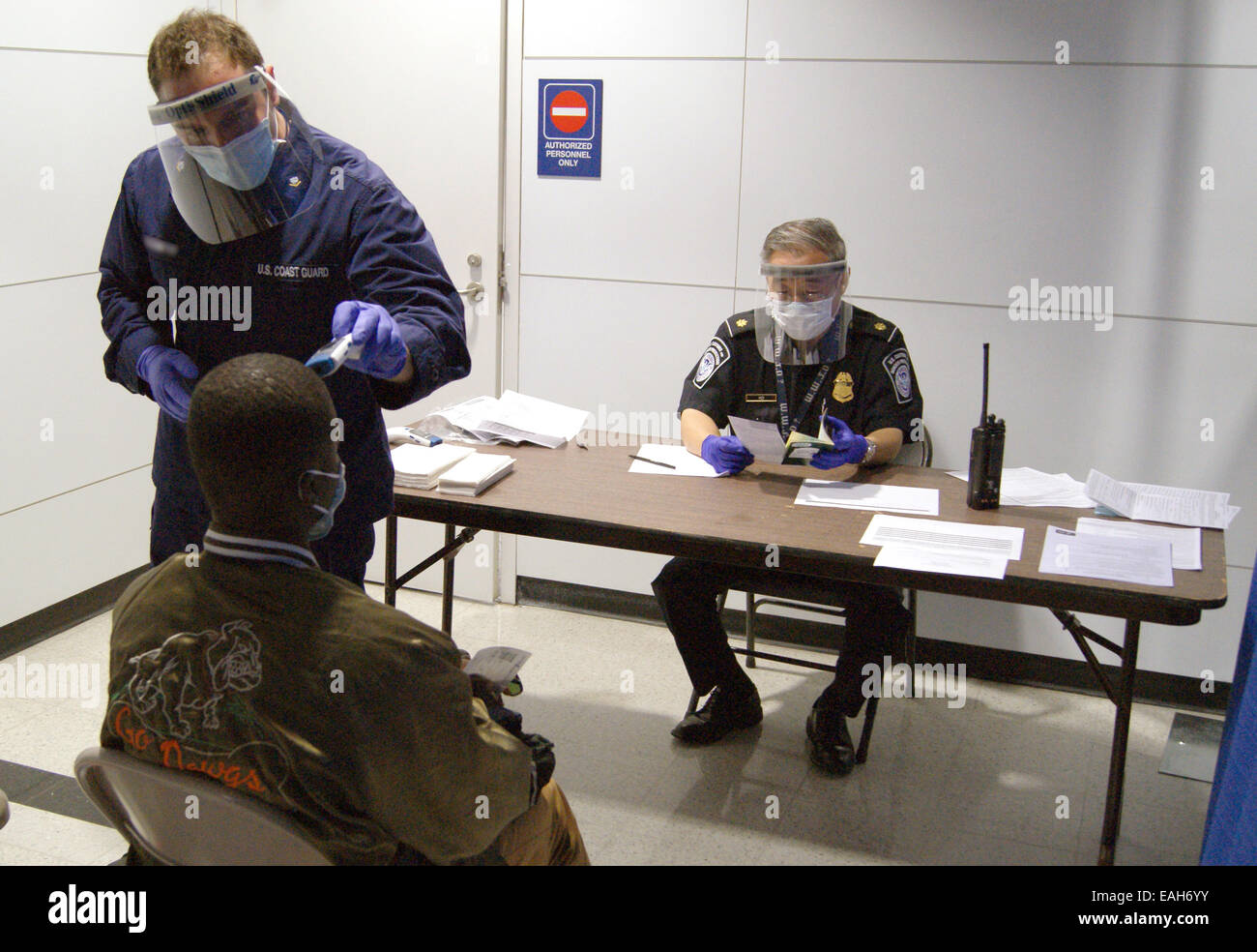 US Coast Guard Health Technician Nathan Wallenmeyer and CBP Supervisor ...