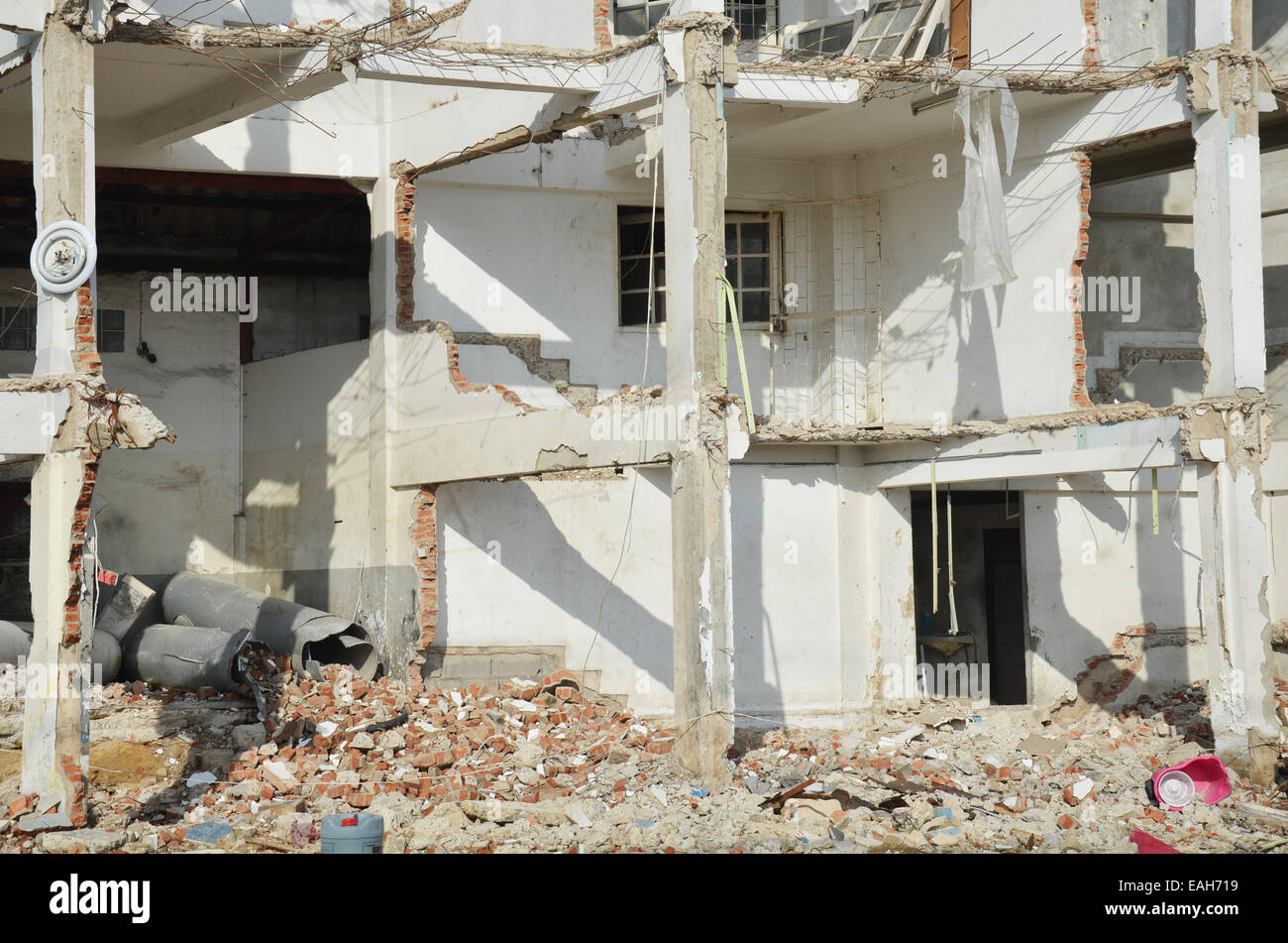 Demolish or Pull Down Building Structure in Thailand Stock Photo - Alamy