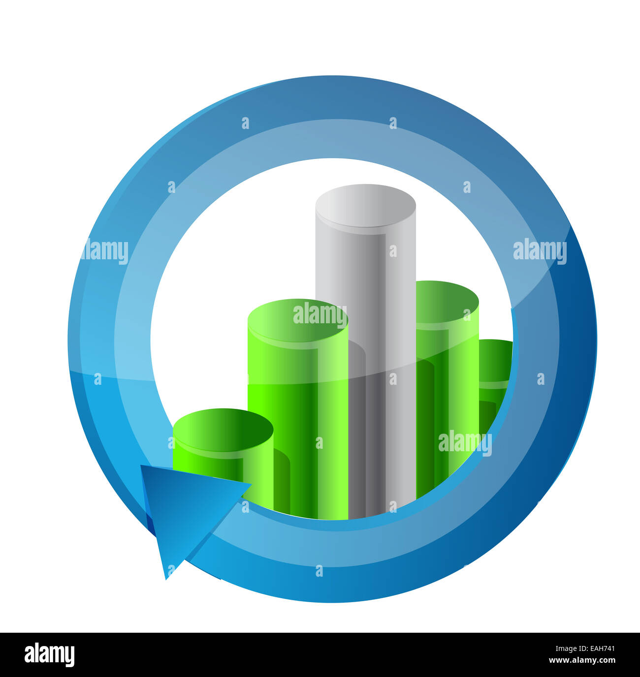 Business graph cycle illustration design Stock Photo - Alamy