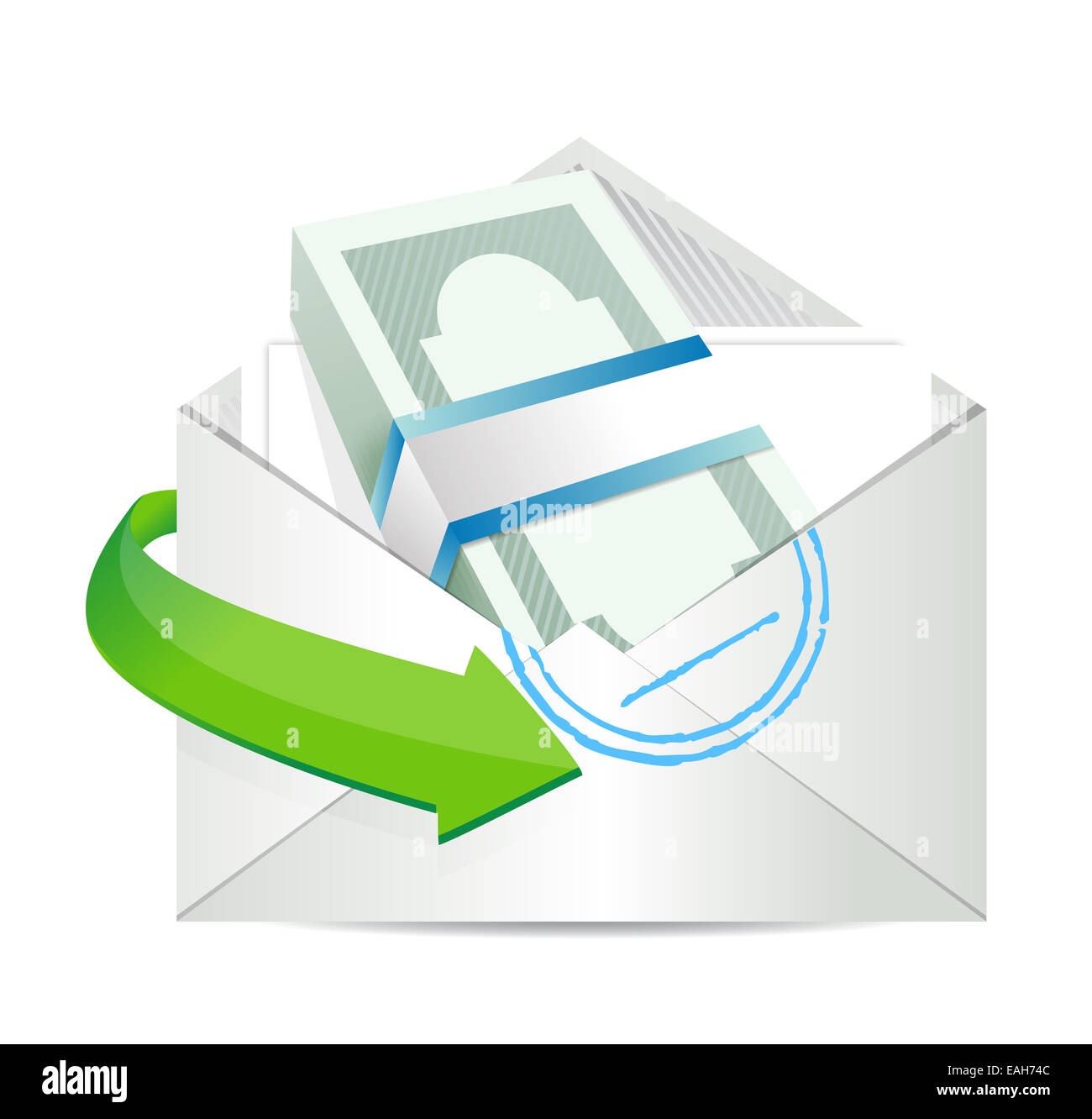 mailing payment. concept illustration design over a white background ...