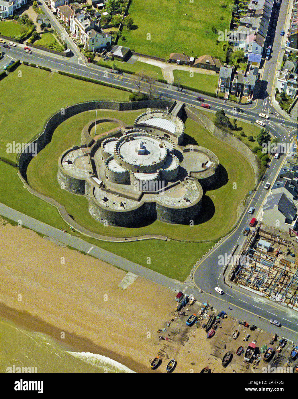 Deal castle, Kent, from the air,1980's Stock Photo - Alamy
