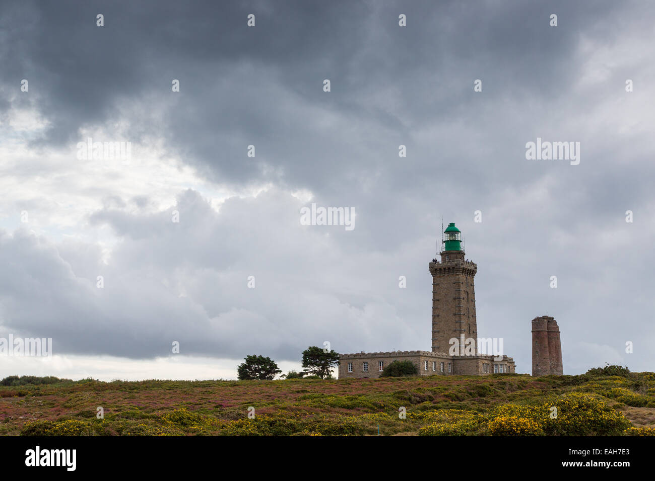 Brittany: Cap Frehel Lighthouse Channel Continental France Stock Photo ...