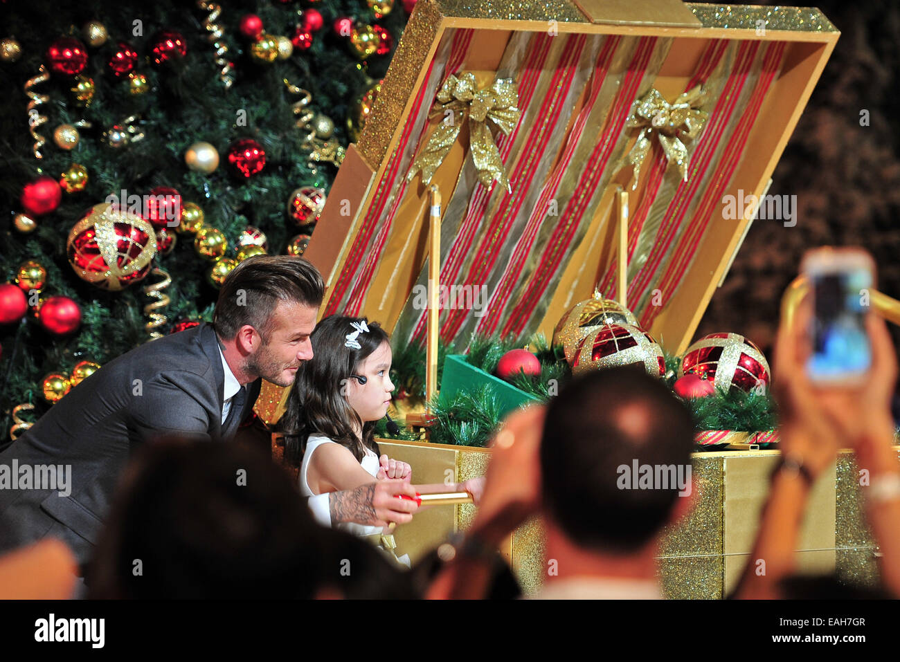 Singapore. 15th Nov, 2014. Former England soccer player David Beckham ...
