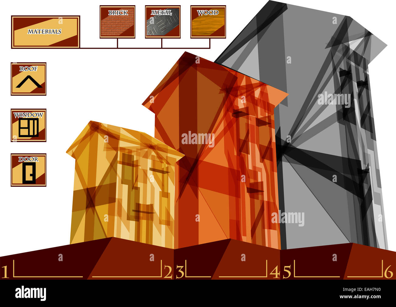 Building infographic. real estate elements for presentation Stock Photo ...