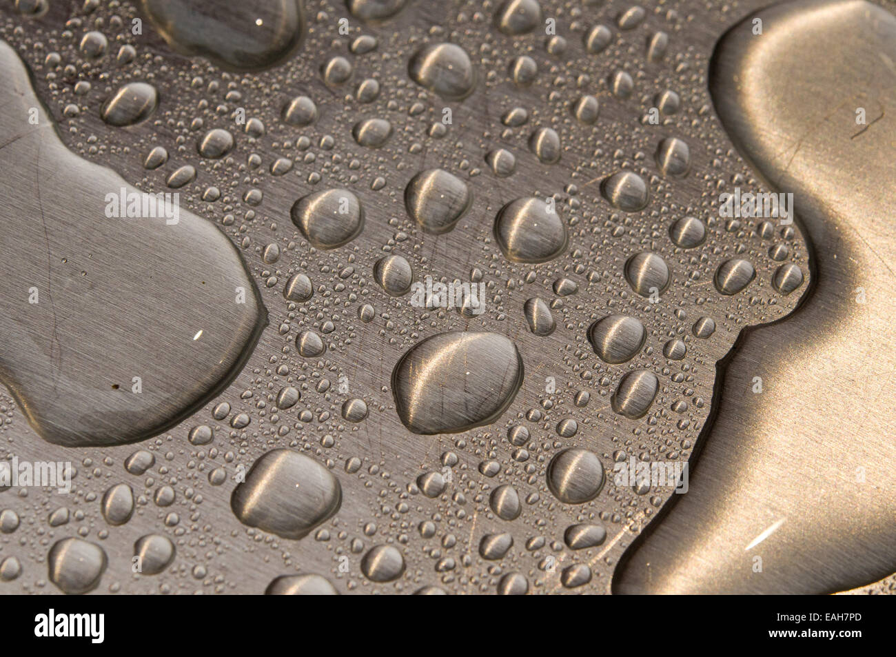 Water drops on still. Abstract bacground, liquid Stock Photo - Alamy