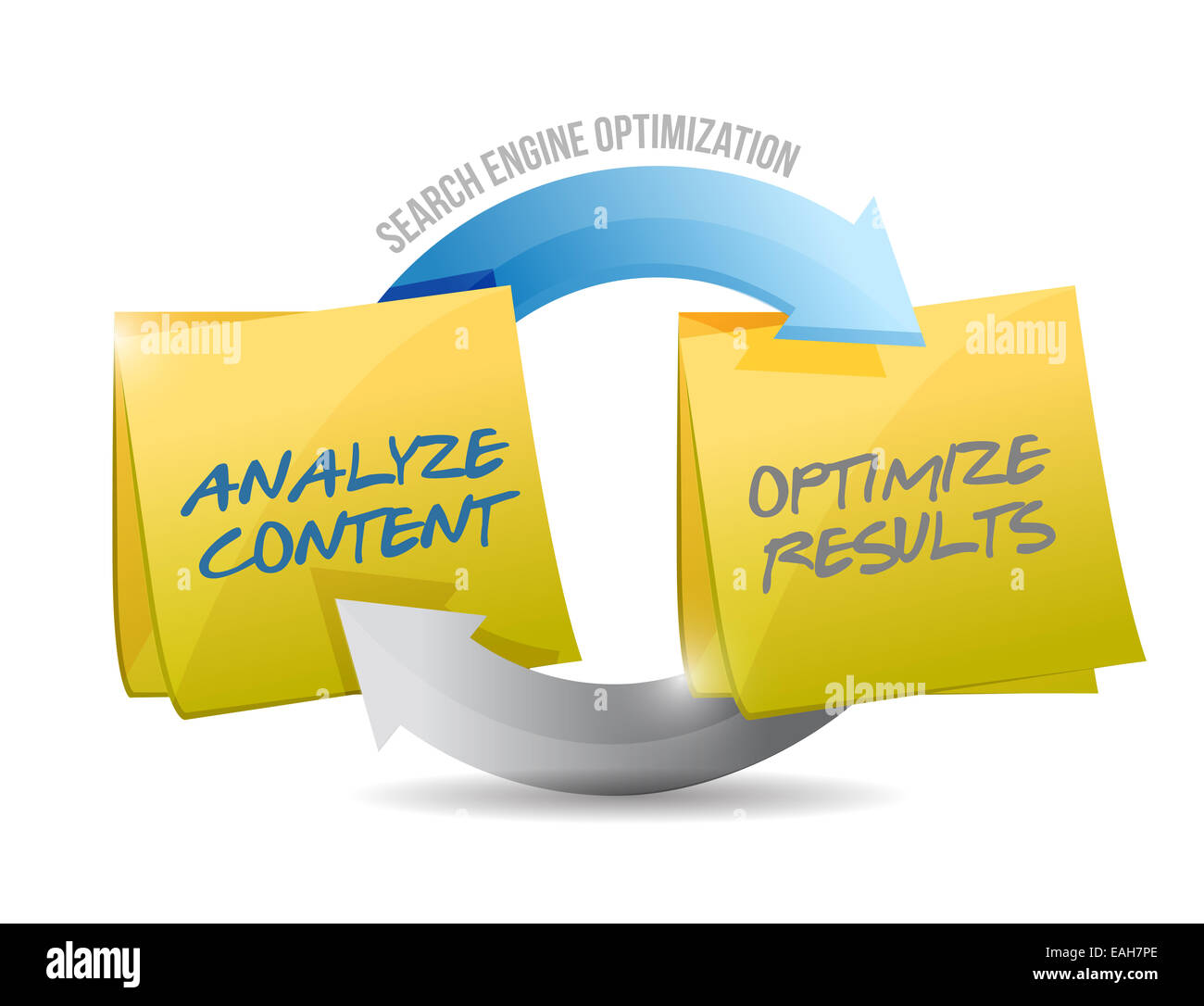 Search engine optimization cycle illustration Stock Photo - Alamy