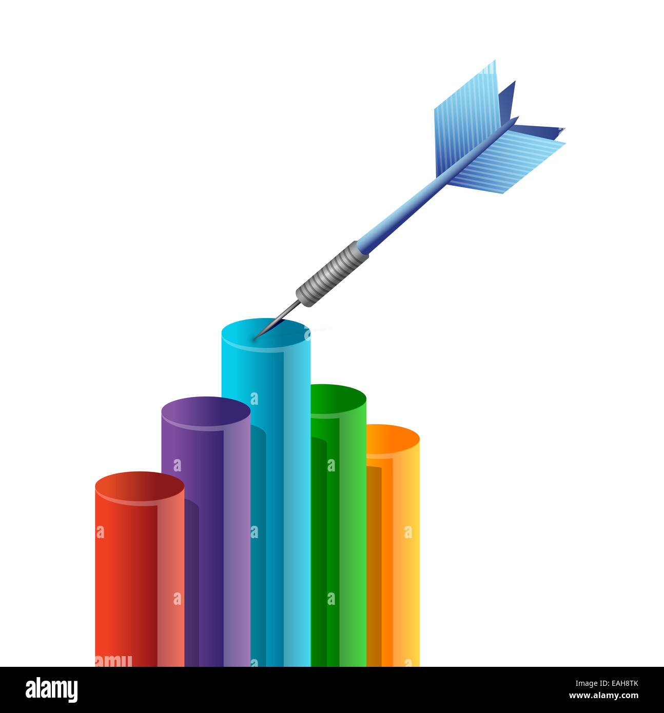 Target success in business concept illustration Stock Photo - Alamy