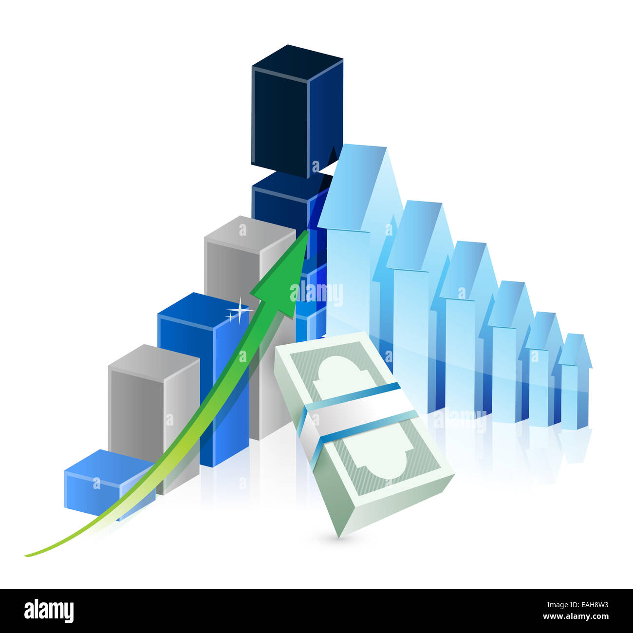 Financial business graph illustration Stock Photo - Alamy