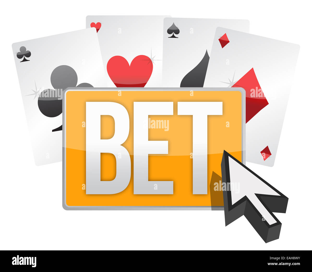 Bet button and cursor Stock Photo - Alamy
