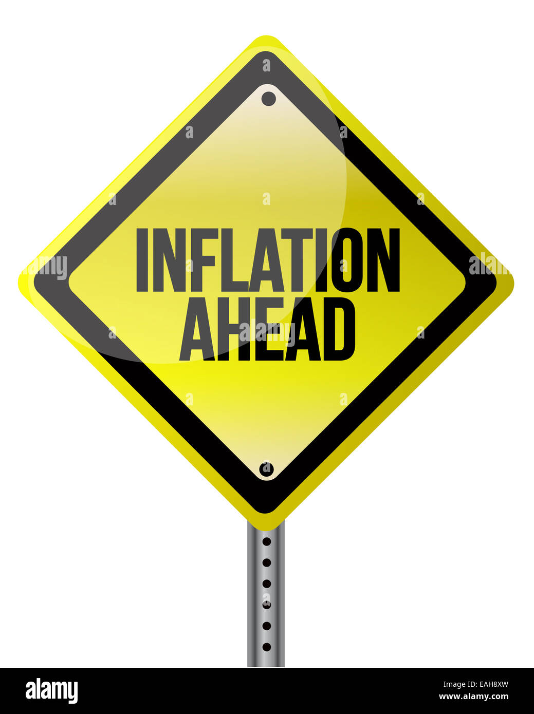 Inflation ahead sign Stock Photo - Alamy
