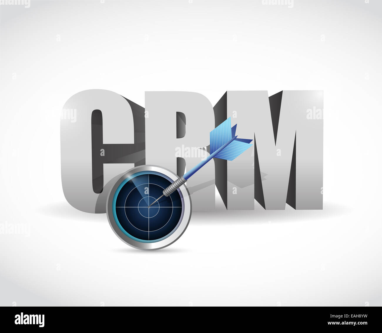 Crm target and solutions concept illustration Stock Photo - Alamy