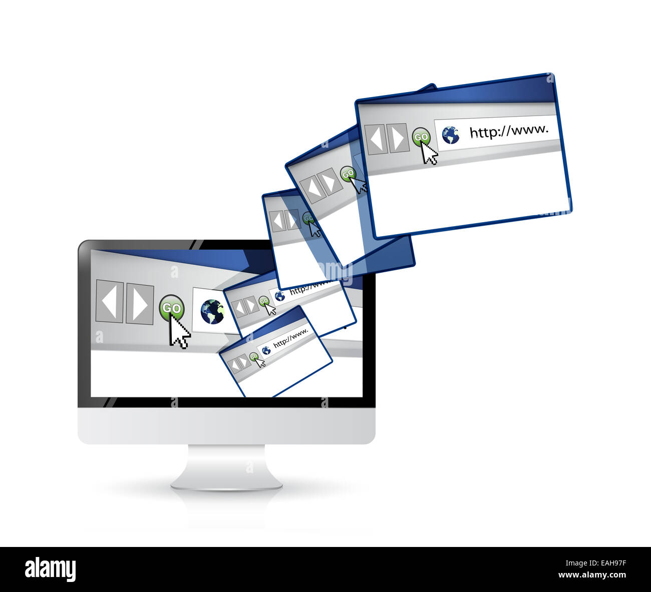 Computer internet sites connection Stock Photo - Alamy