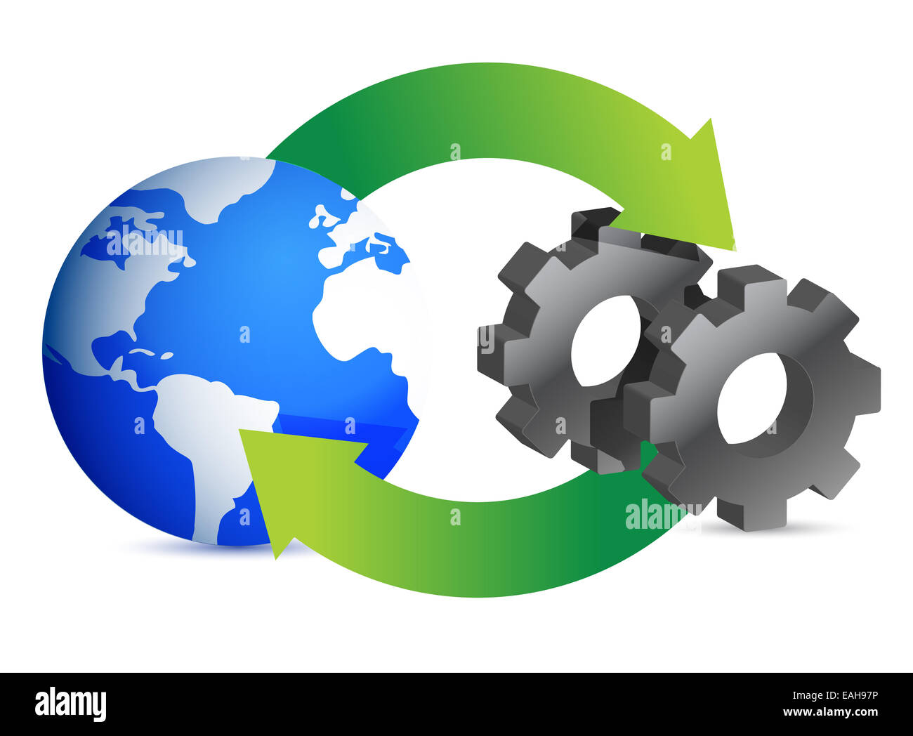 Business process diagrams illustration design over white Stock Photo ...