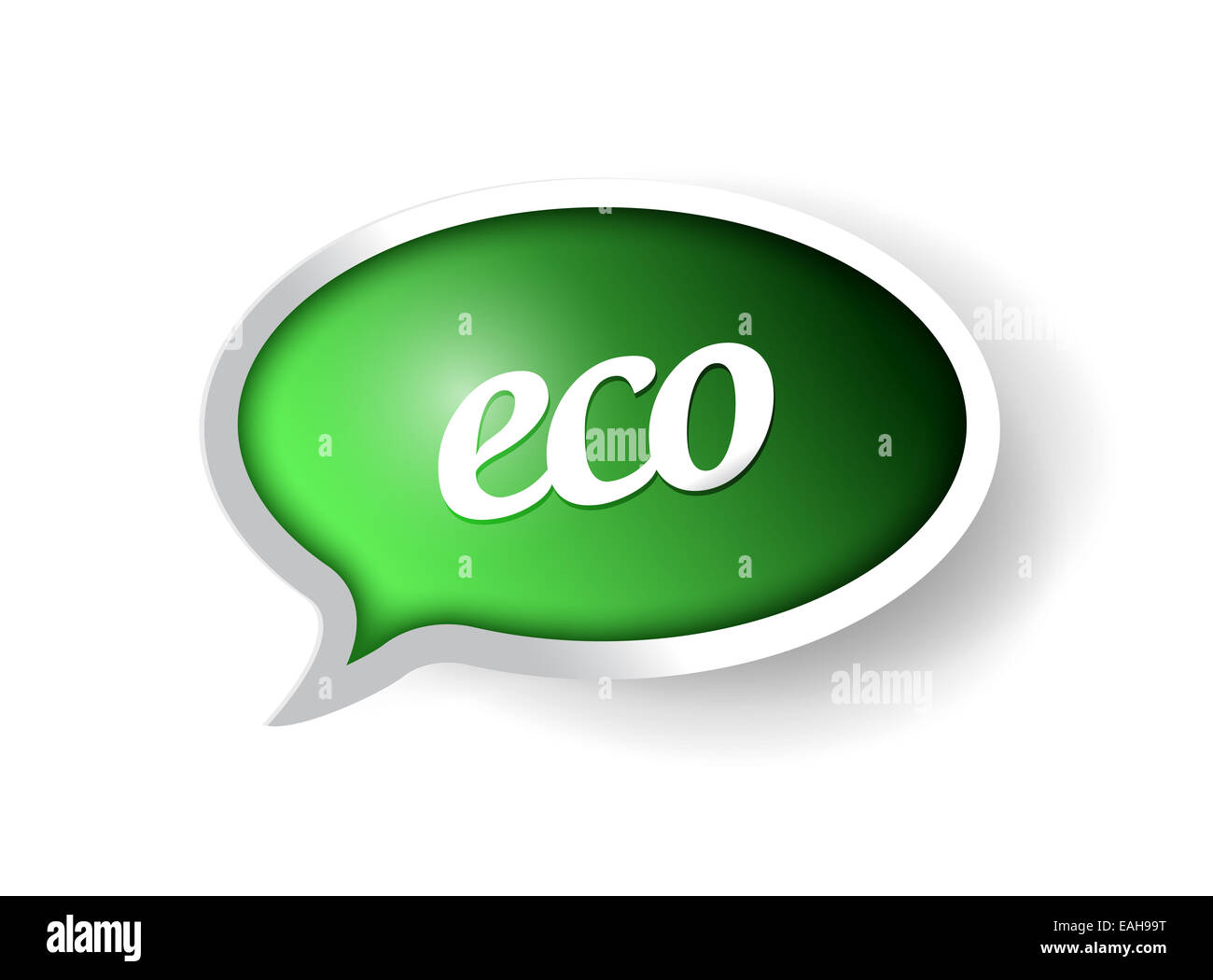 Eco message bubble illustration design Stock Photo - Alamy