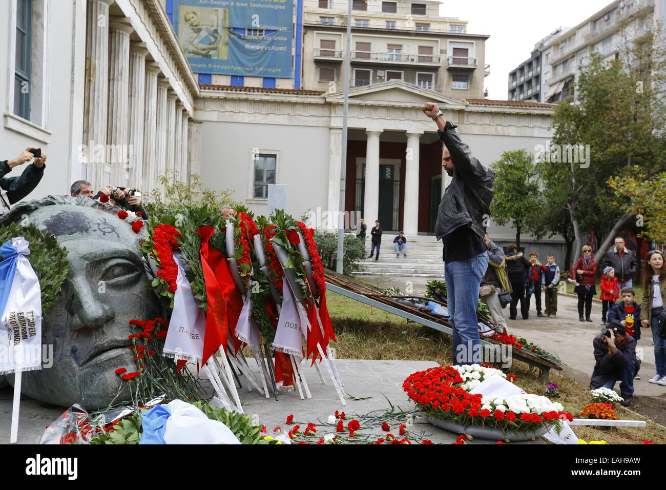 Athens, Greece. 15th November 2014. A representative of the ...