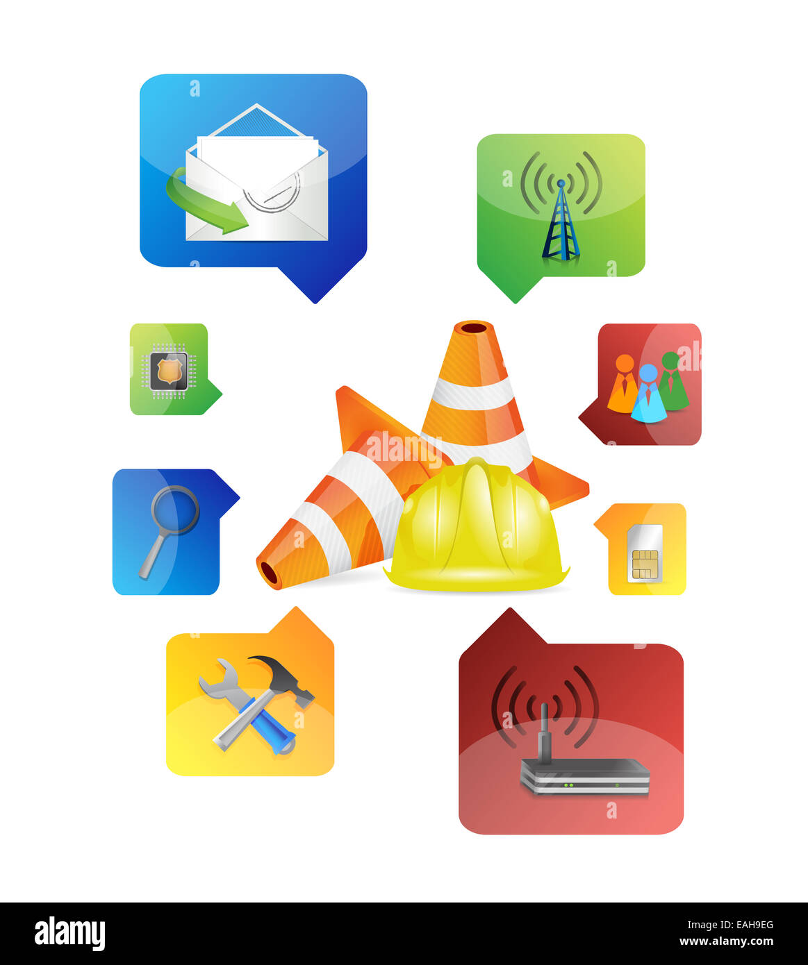 Setting tools illustration design Stock Photo - Alamy