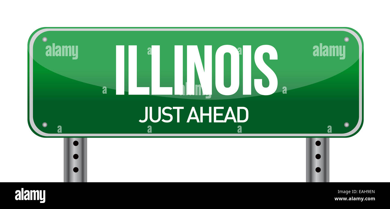 Illinois Road Sign Stock Photo - Alamy
