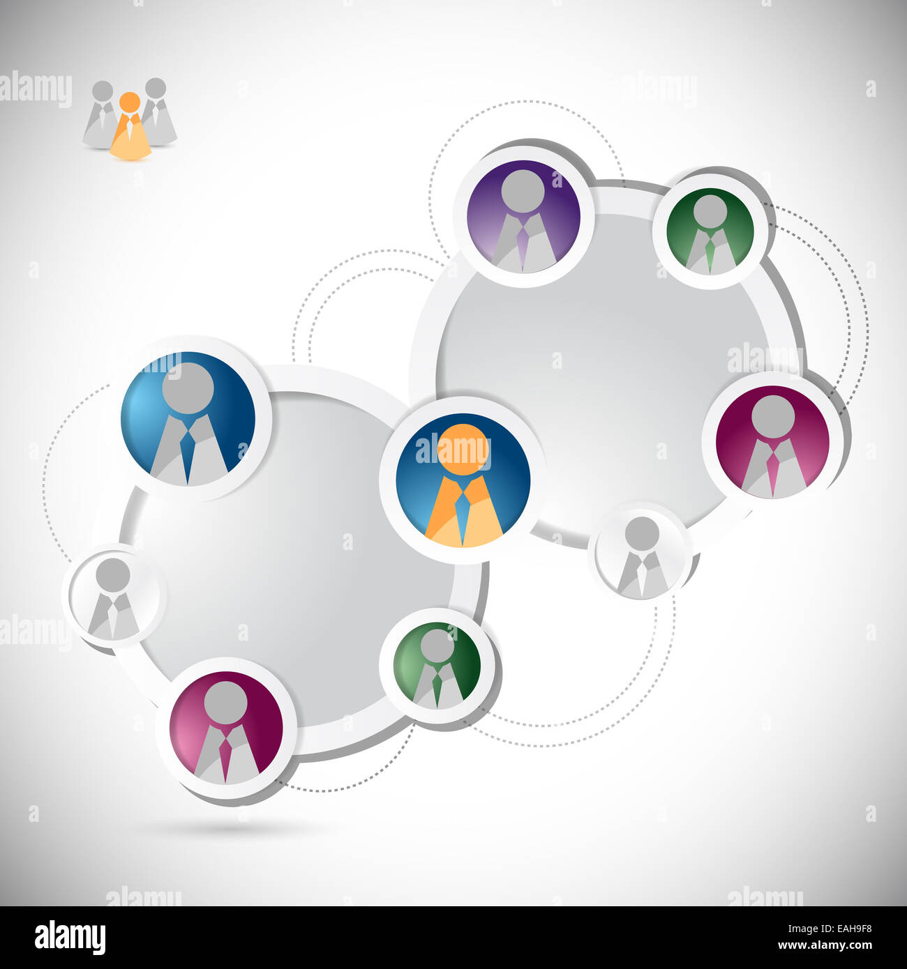 Social network circle colorloop business Stock Photo - Alamy