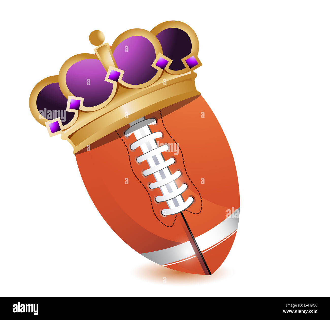 Illustration football ball golden crown Cut Out Stock Images & Pictures ...