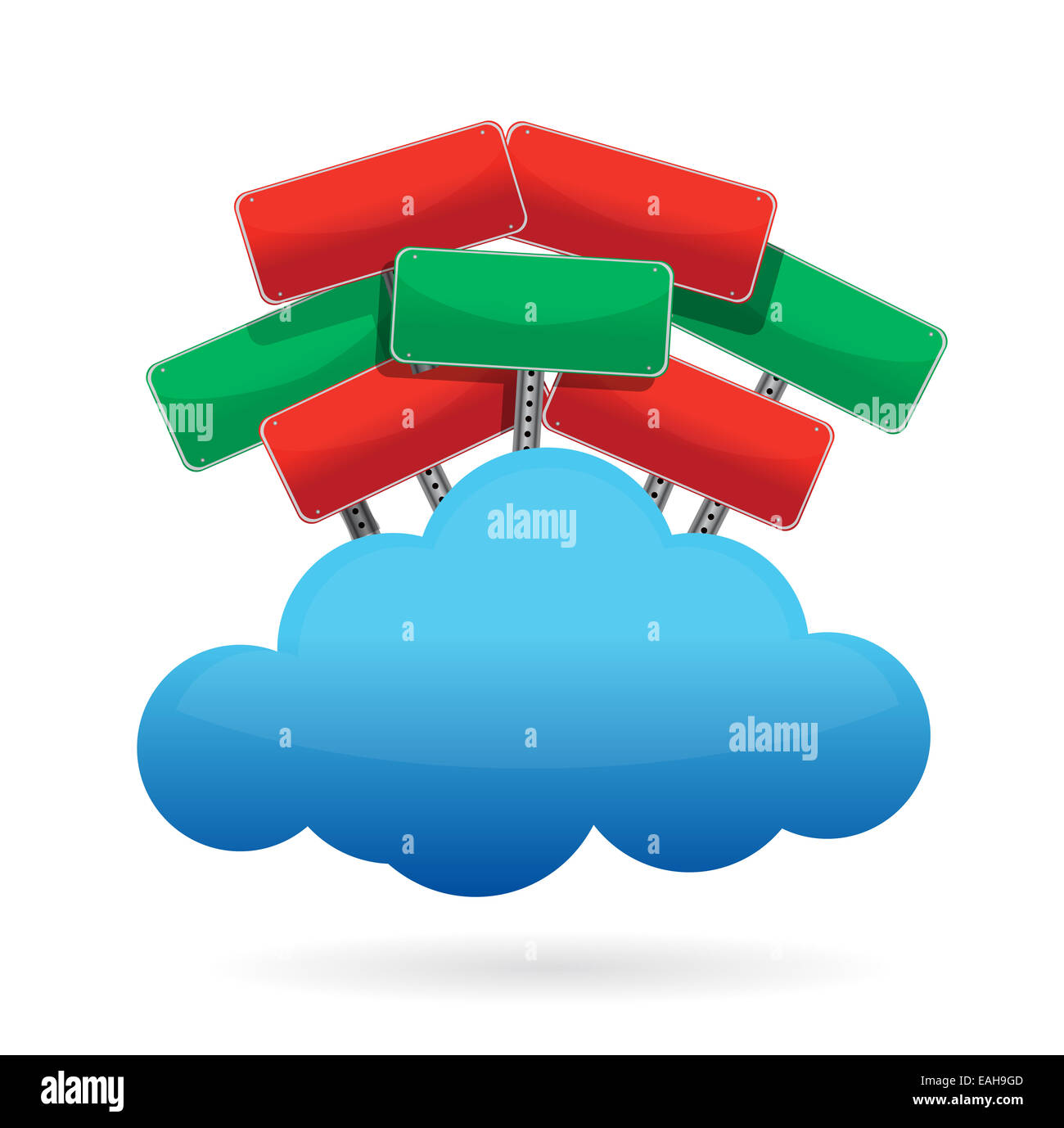 Cloud computing with sign around Stock Photo - Alamy