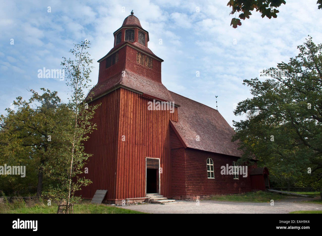 Old Seglora Church, Skansen open-air museum, Stockholm, Sweden Stock ...