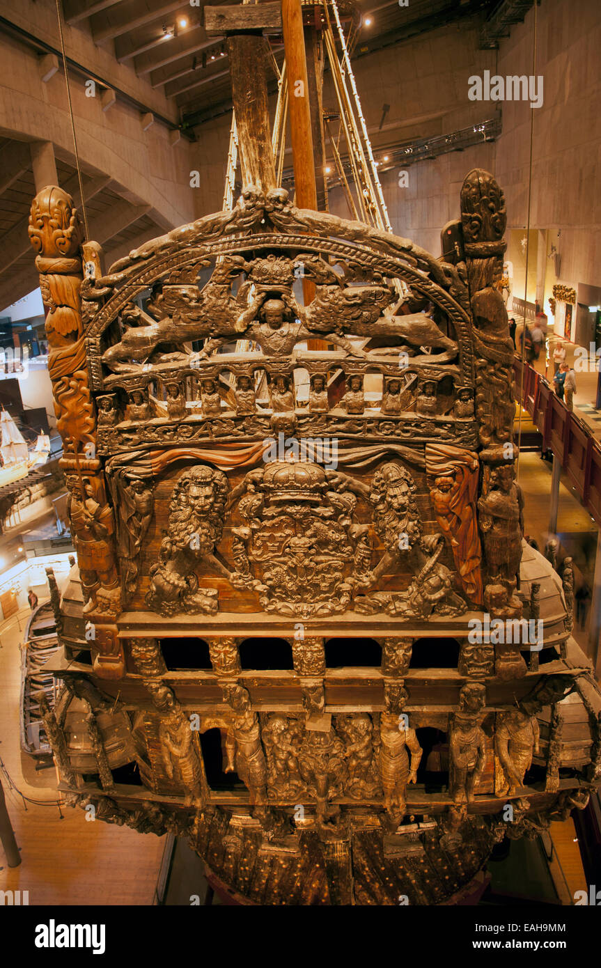 The gorgeous poop of the perfectly preserved wooden flagship Vasa, Vasa ...