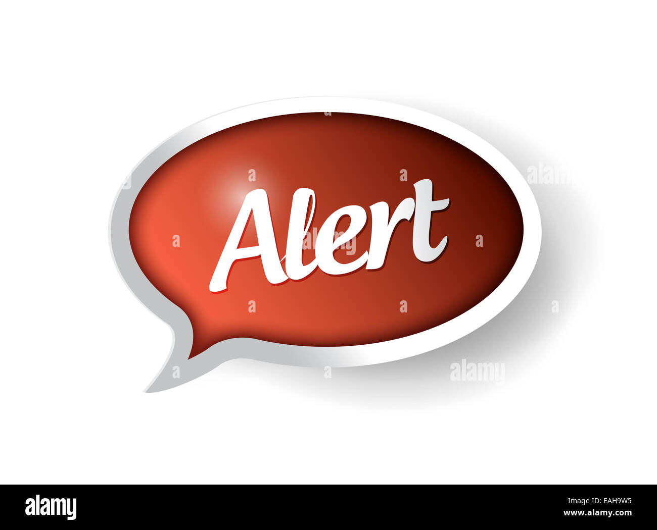 Alert message communication bubble illustration Stock Photo - Alamy