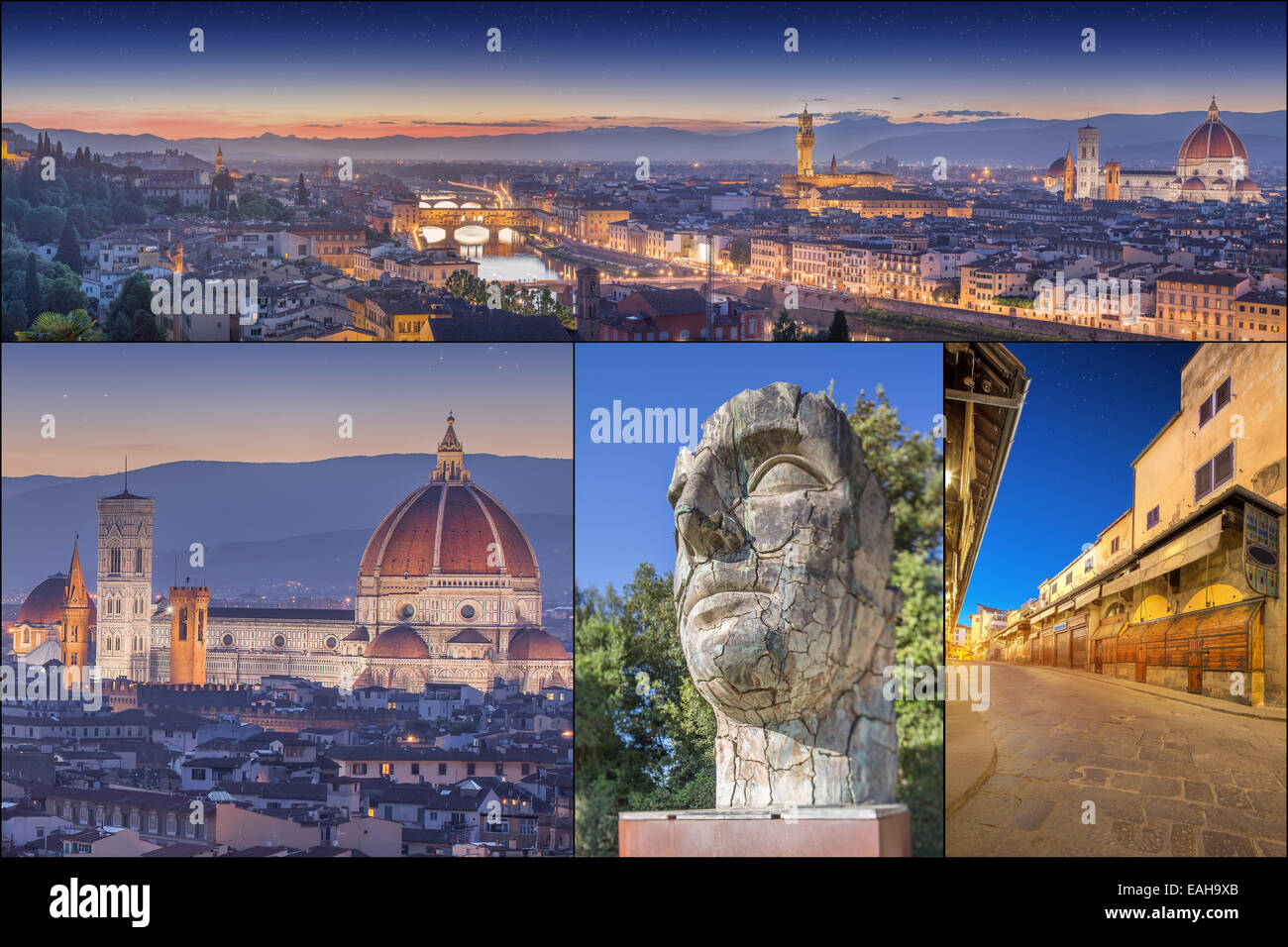 collage with wonderful images of Florence, Italy Stock Photo - Alamy
