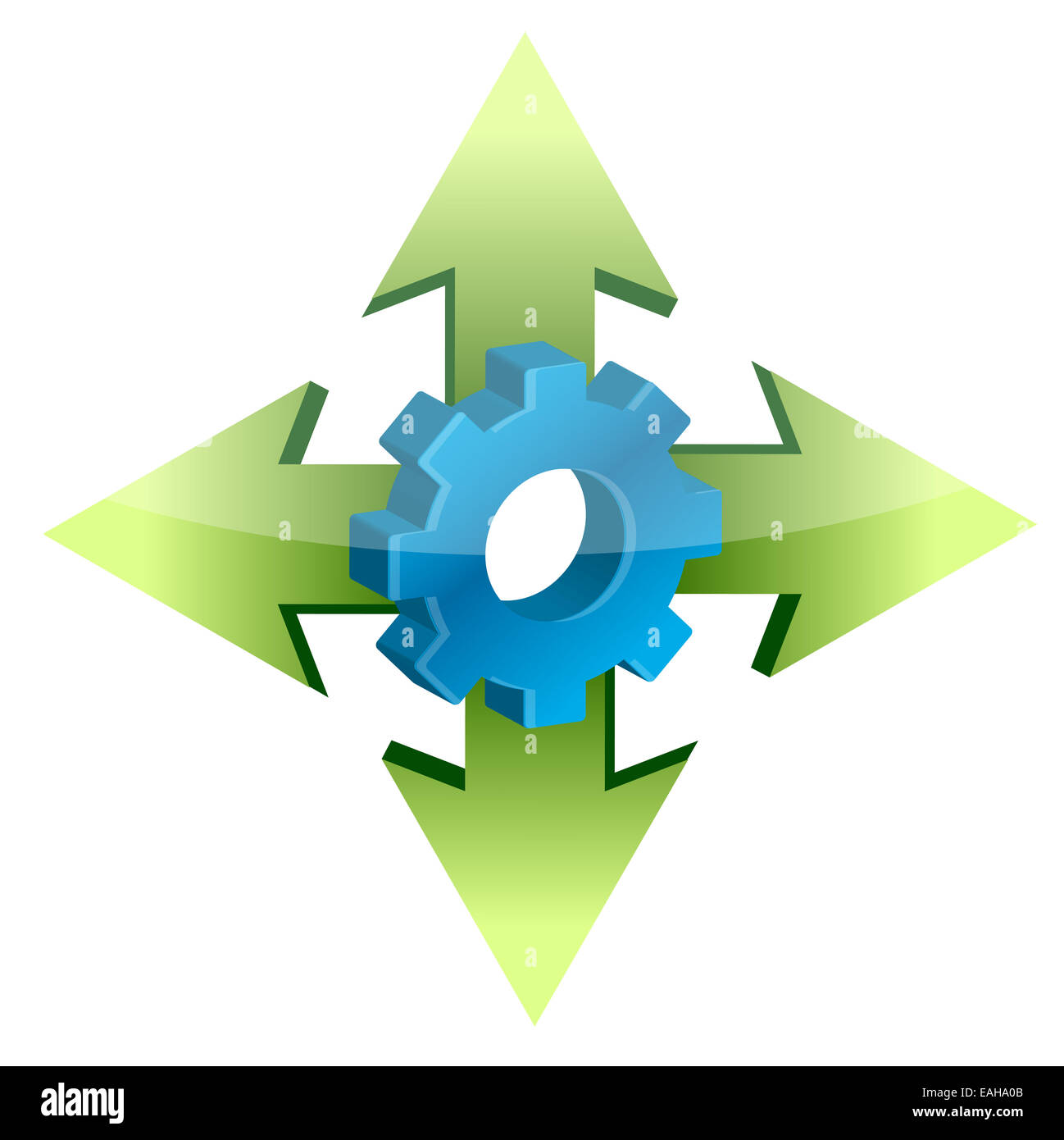 business concept design with gear and arrow illustration Stock Photo ...