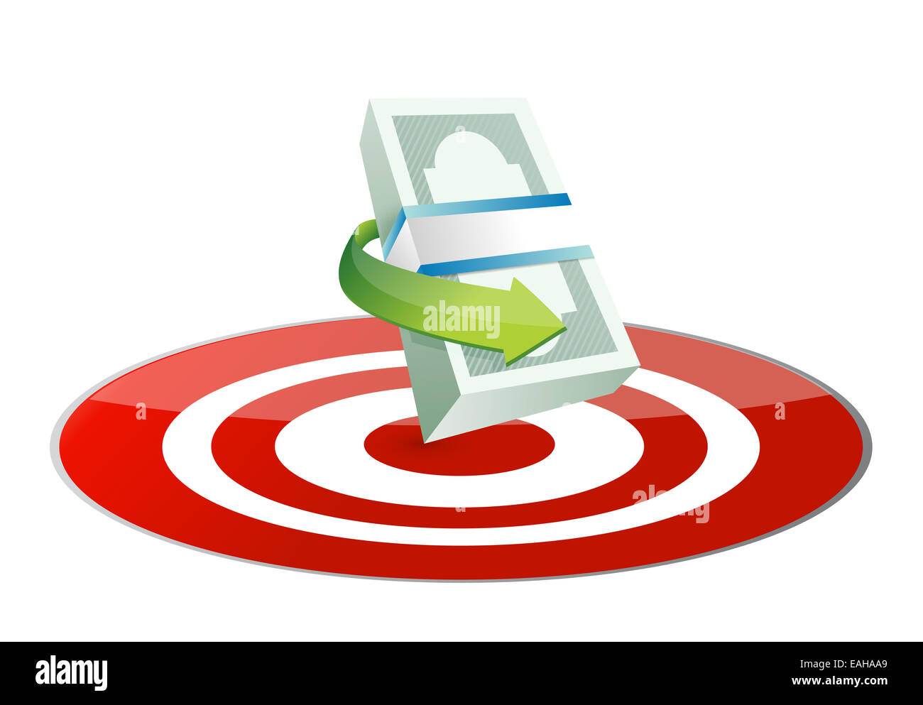 money target concept illustration design over a white background Stock ...