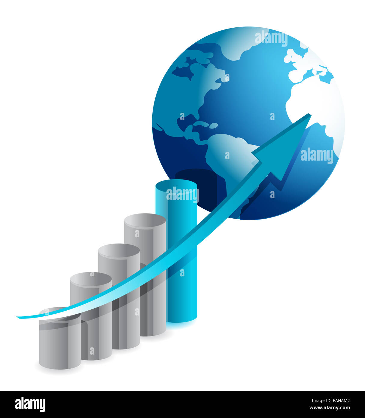Globe and bar graph hi-res stock photography and images - Alamy